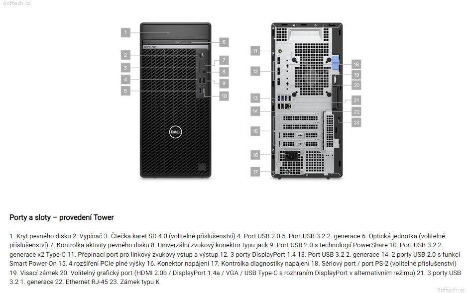 9YNYN - Dell Optiplex 7000 MT i7-12700, 16G, 512S, W1 | Softech.cz